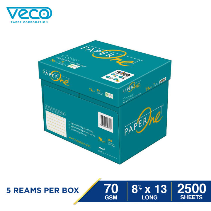 Veco PaperOne 70gsm (Short, A4, Long) 5reams/box | Lazada PH
