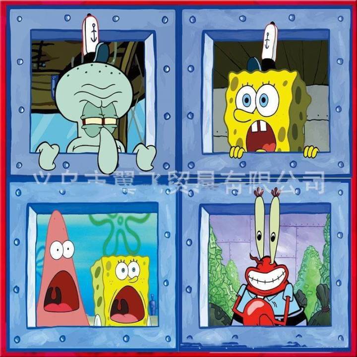NS3 SpongeBob SquarePants Squidward Tentacles tapestry Cartoon hanging ...