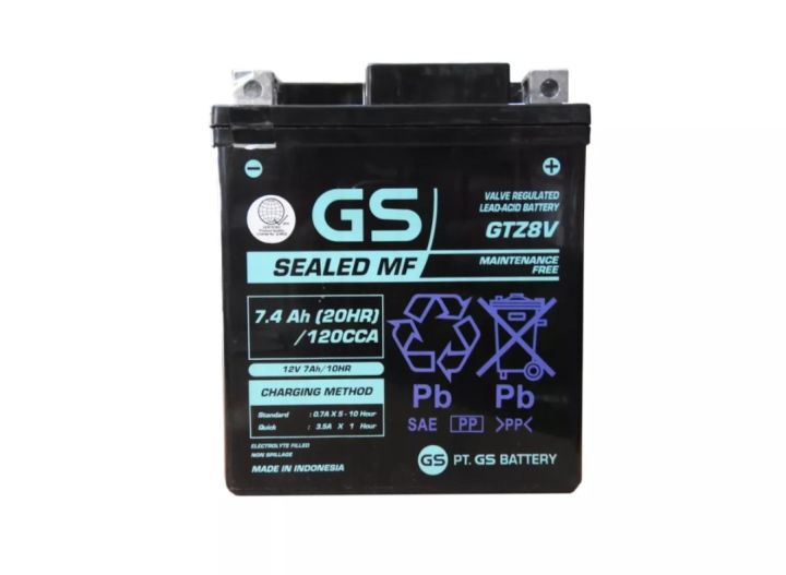 GS Motorcycle Battery GTZ8V Maintenance Free for X-Max / Supremo / R3 ...