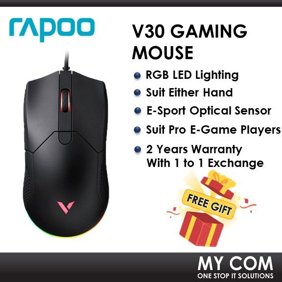 Rapoo V30 3600DPI Wired Connection IR Optical RGB Gaming Mouse | Lazada
