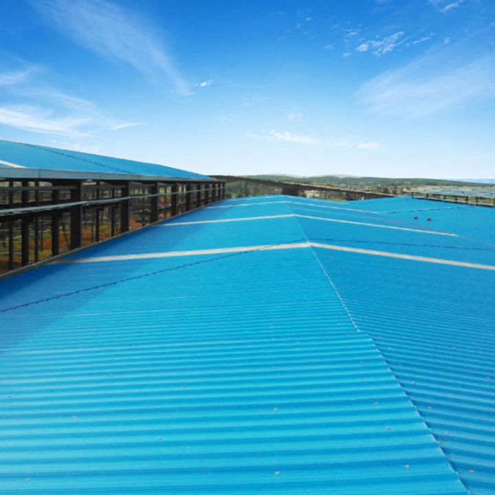 Pvc plastic tile roof workshop canopy insulation plastic tile roof ...