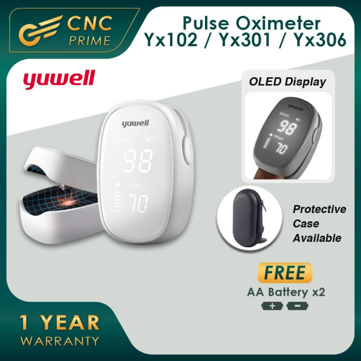 【Clearance】 Yuwell Pulse Oximeter YX102 / YX301 / YX306 Digital Fingertip Painless Care Health ...