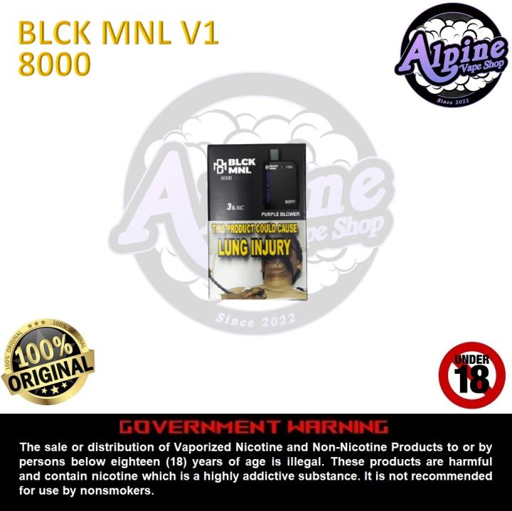 Blck Mnl V1 8000 Disposable Prefilled Vape Pod | Lazada PH