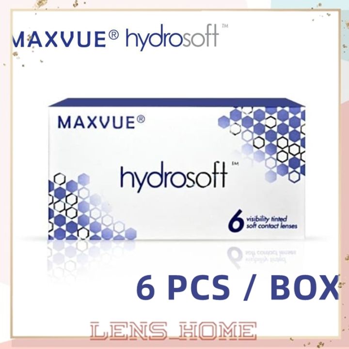 Maxvue hydrosoft monthly clear contact lens lenses ( 6 pcs) | Lazada