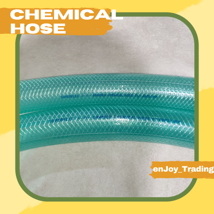 PER METER SUPERFLEX Reinforced Chemical Hose 1 1/4 1 1/2" 2" Heavy Duty ...
