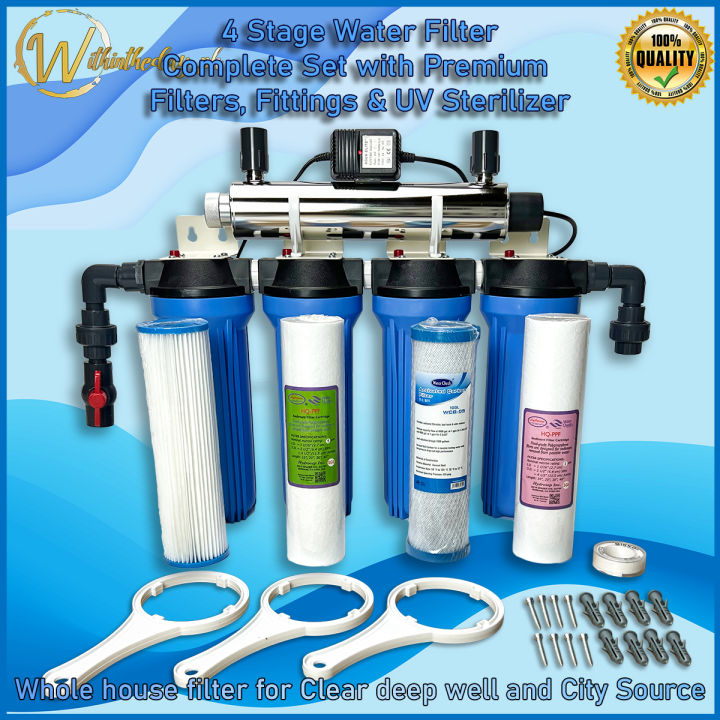3 Stage and 4 Stage Water Filter Housing Washable 10 Inch for High ...