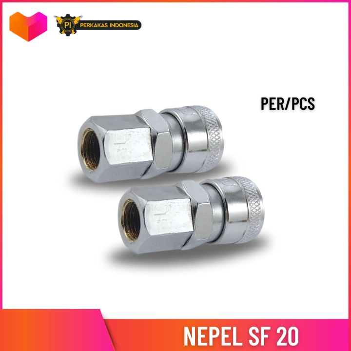 Nepel Penyambung Selang Kompresor SF 20 1 Cabang Quick Coupler 1 Pass ...