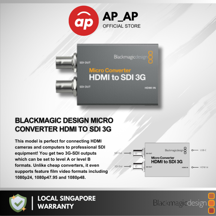Blackmagic Design Micro Converter HDMI to SDI 3G | Blackmagic Singapore ...