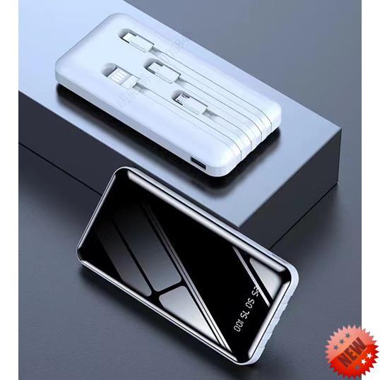 MINISO 10000mAh Power Bank with Built-in 4 Cables Model Y19 White ...