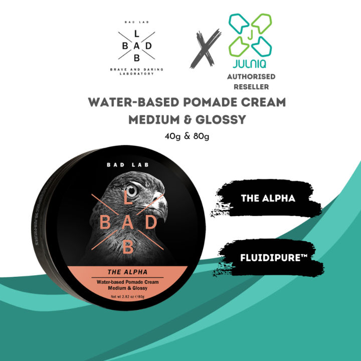 BAD LAB [THE ALPHA] Water-based Pomade CREAM TYPE Medium & Glossy With ...