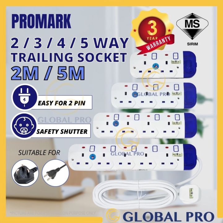 [sirim] 𝐆𝐋𝐎𝐁𝐀𝐋 𝐏𝐑𝐎 Extension Plug Wire Trailing Socket Extension Cord Plug Wayar Elektrik Soket