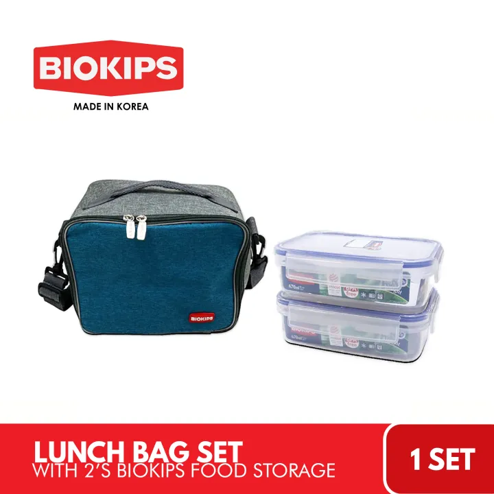 Biokips Thermal Insulated Lunch Bag Set with 2's Biokips Rectangular ...