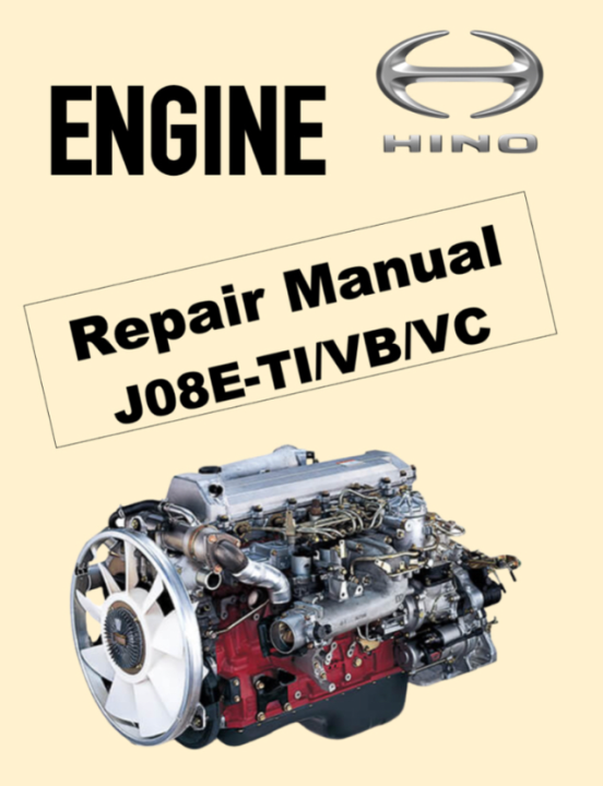 HINO ENGINE J08E-TI/VB/VC SERVICE REPAIR MANUAL | Lazada