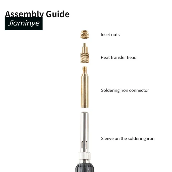 Heat Insert Nut Iron Tip M2-M8 Brass Hot Melt Nut Heat Insertion Tool ...