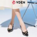 VDEN Women's Classy Stiletto Pointed Shoes 2INCH/5.3CM Patent Leather ...
