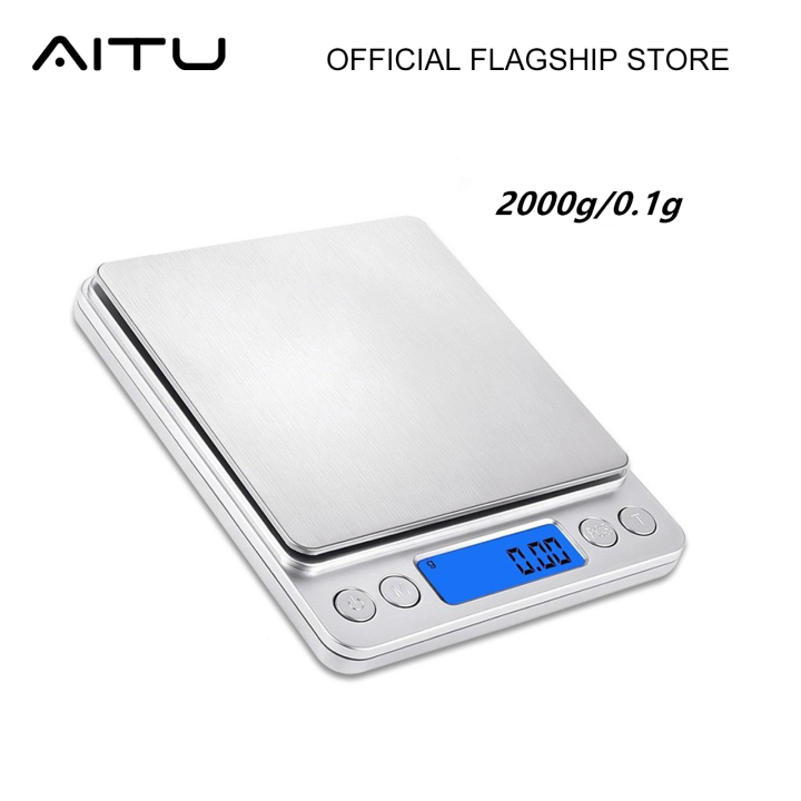 2000g/0.1g Kitchen Scale Grams Baking Scale Jewelry Weighing Balance ...