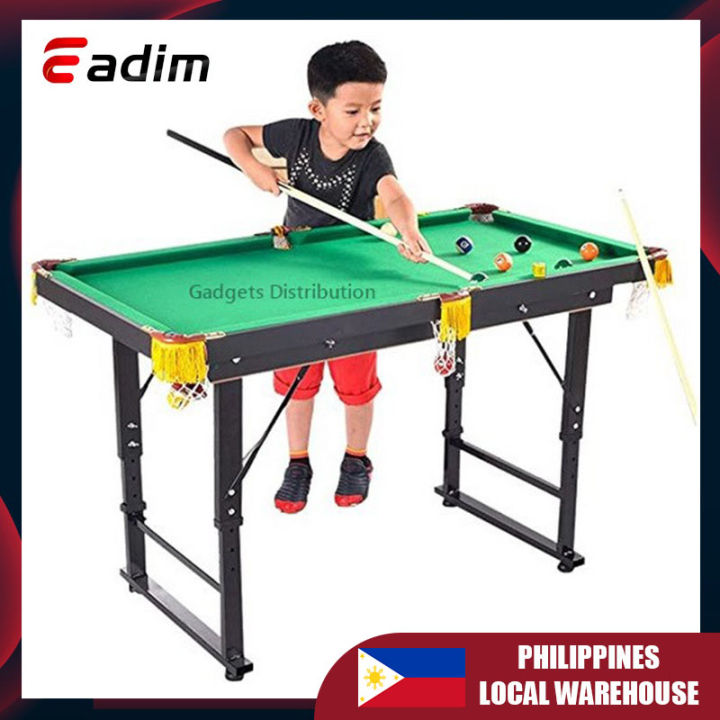 NEW 【NEW】120cm Billiard Table for Kids Adjustable Metal Legs Billiard ...