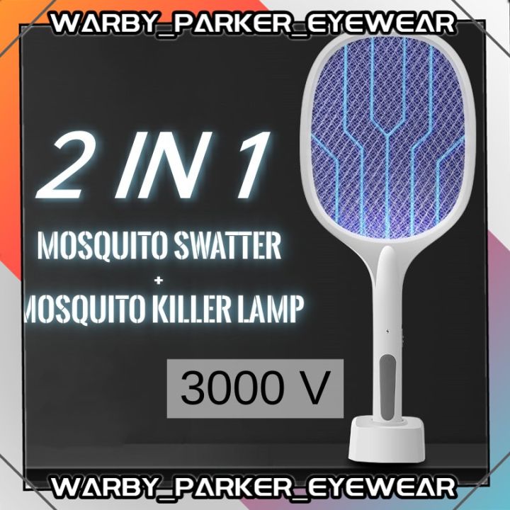 (Racket) USB Charging 2 in 1 Electric Mosquito Racket Insect Swatter ...