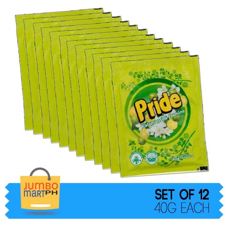 PRIDE POWDER DETERGENT KALAMANSI & JASMINE SACHET 40G / SET OF 12 ...