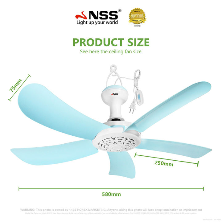 NSS ceiling fan 5 blades big blend durable electric fan sale hanging ...