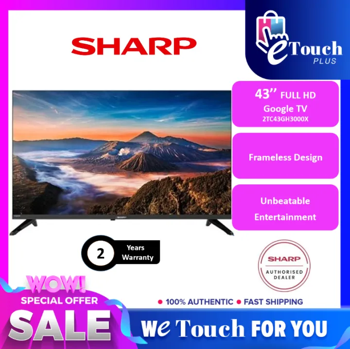 SHARP 43'' inch Google TV 2K Full HD LED TV [ 2TC43GH3000X ] | Lazada