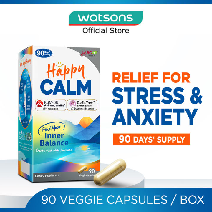 LABO NUTRITION Happy CALM Dietary Supplement Veggie Capsule 90s ...