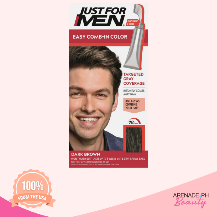 Just For Men Easy Comb-In Color Hair Coloring for Men with Comb ...