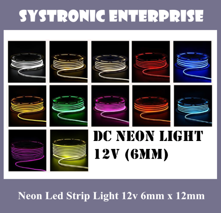 Neon Led Strip Light 12v 6mm x 12mm Waterproof Led Neon Strip Flexible ...