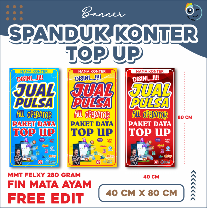 Spanduk Banner Konter Model Top Up / Spanduk banner konter murah ...