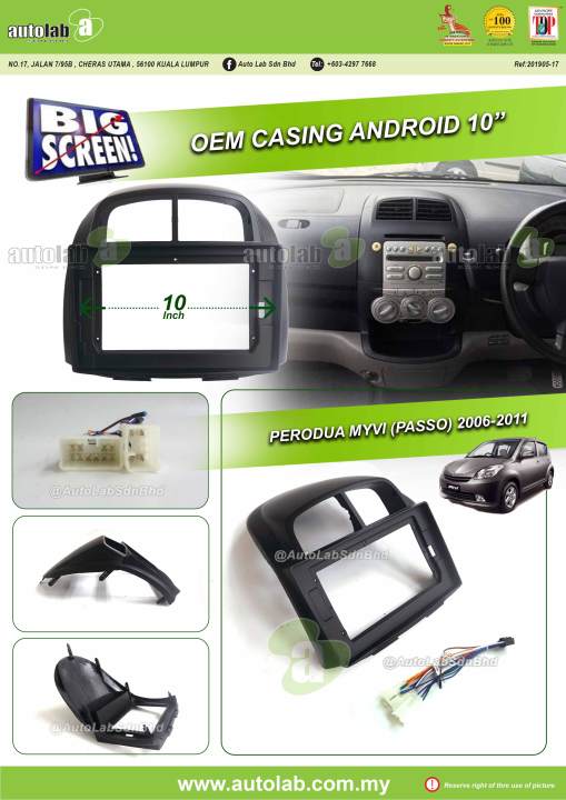 Perodua myvi android player casing 10inch | Lazada
