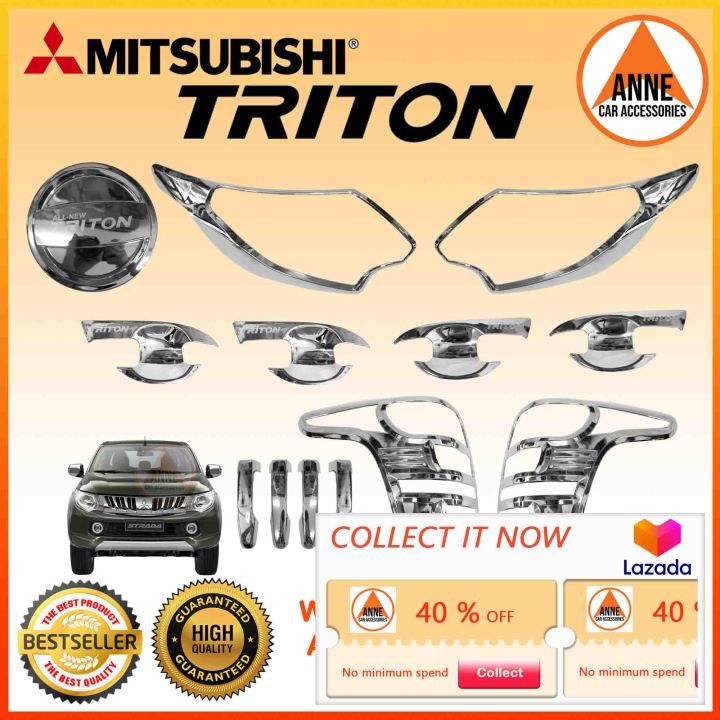 Chrome Mitsubishi Strada 2015 2016 2017 2018 2019 2020 2021 2022 2023 ...