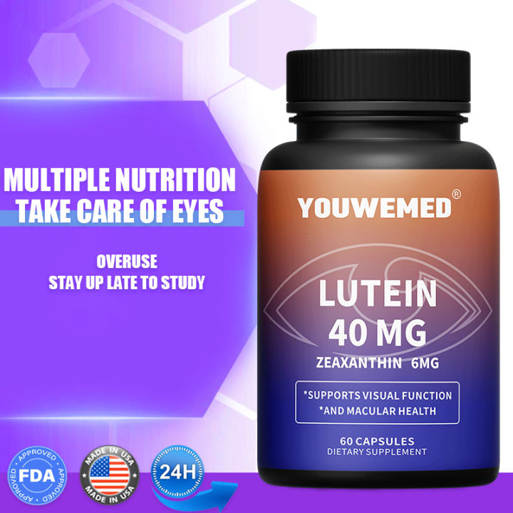 Lutein & Zeaxanthin Capsule - Support Vision Health, Prevents eye ...