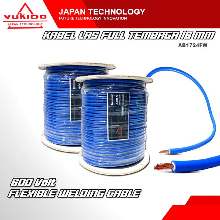 Welding Cable 16mm 5 Meter Germany - Kabel Las Full Tembaga JS 16mm ...