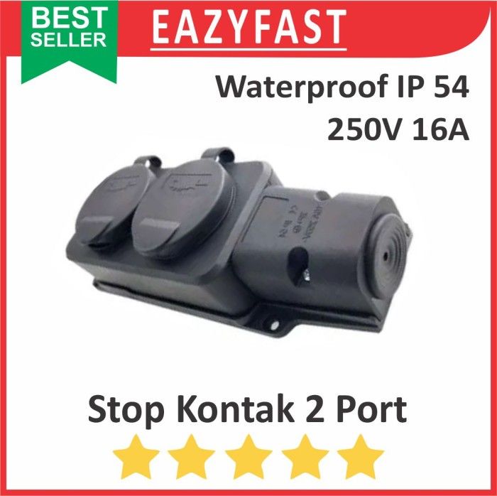 Stop Kontak Terminal 2 Waterproof Outdoor Water Proof Anti Air Steker ...