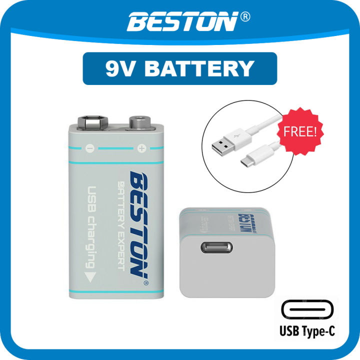 Beston 9V Rechargeable Battery 1000mAh High Quality Power Smart Tag ...