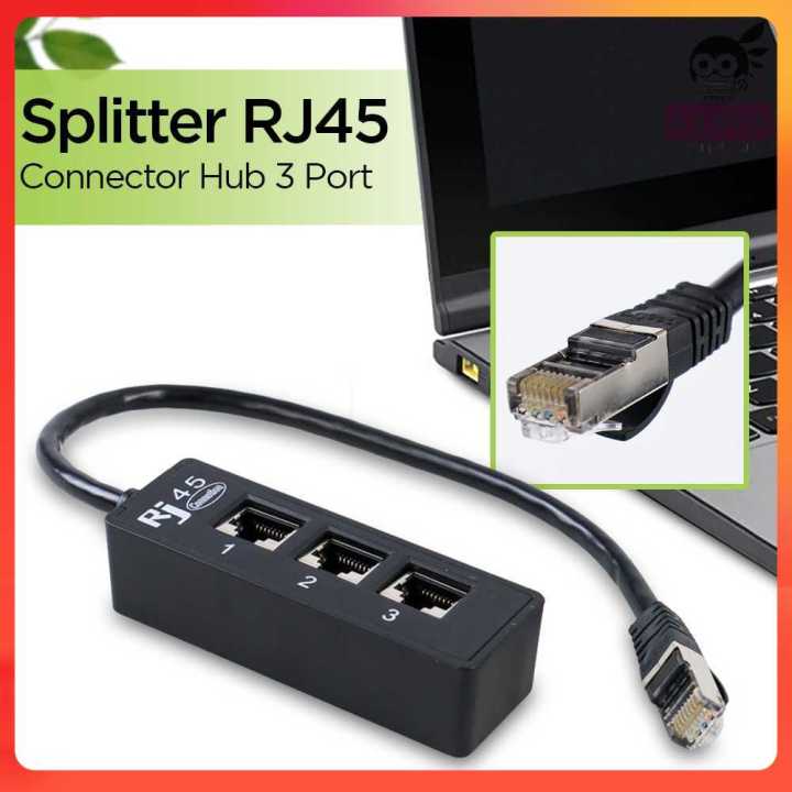 Splitter RJ45 LAN Ethernet Network Connector Hub 3 Port | Lazada Indonesia