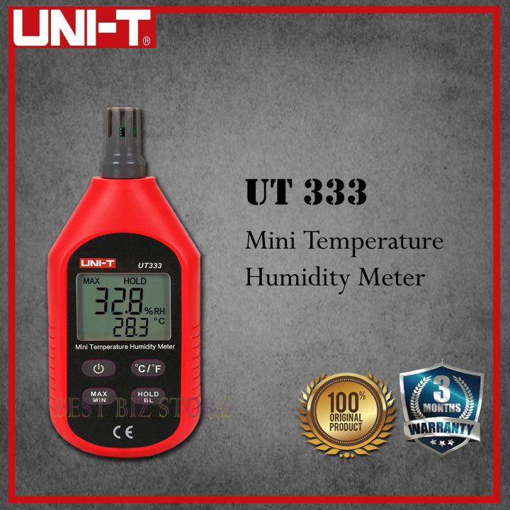 UNI-T UT333 Portable LCD Digital Thermometer Hygrometer Air Temperature ...
