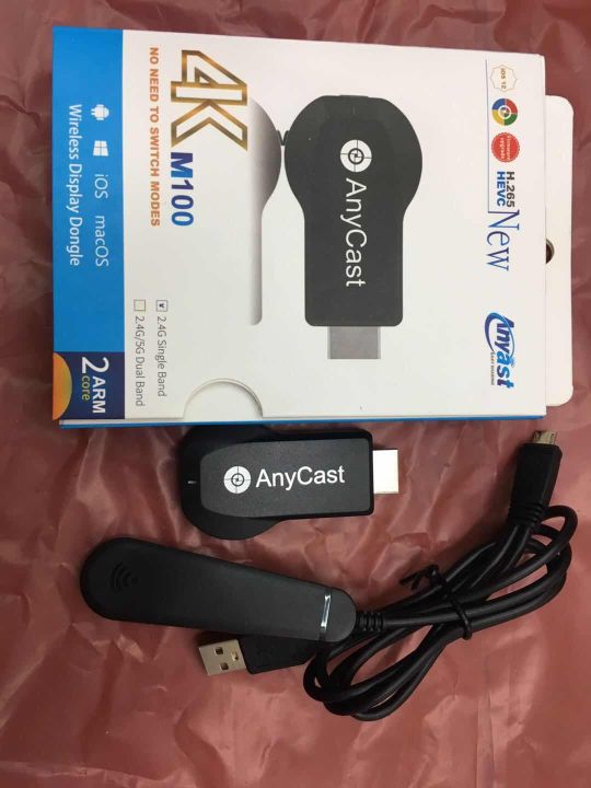 AnyCast 4K M100 รองรับios12, android แสดงผลทีวี 4K Dongle Display ...