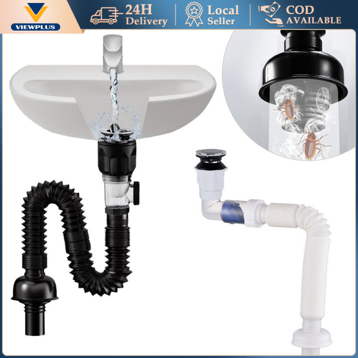 Flexible Expandable Drain Pipe Adjustable P Trap Expandable Pipe ...
