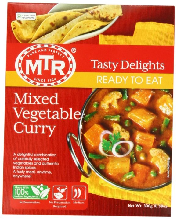 MTR Ready To Eat Mixed Vegetable Curry300g อาหารอินเดียมังสวิรัติพร้อม ...