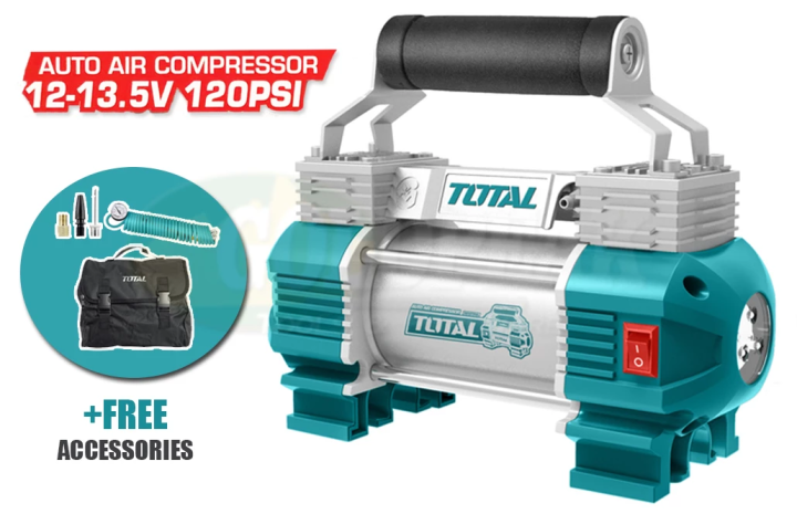 TOTAL AUTO AIR COMPRESSOR 12-13.5V (120PSI) | Lazada PH