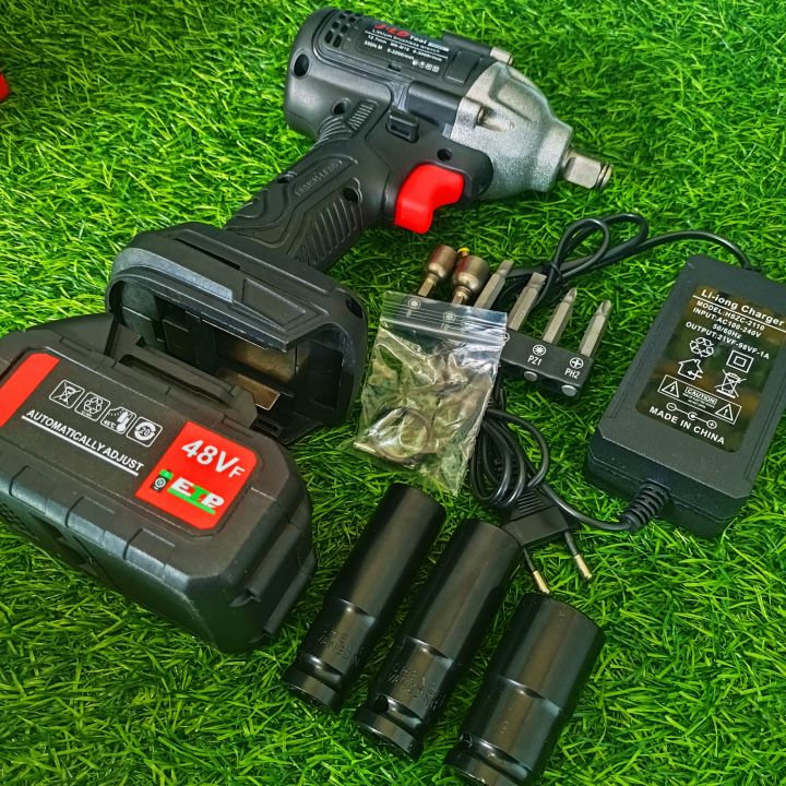 IMPACT MESIN JLD 1 BATERAI 48V KOMPLIT / impek pembuka baut motor ...