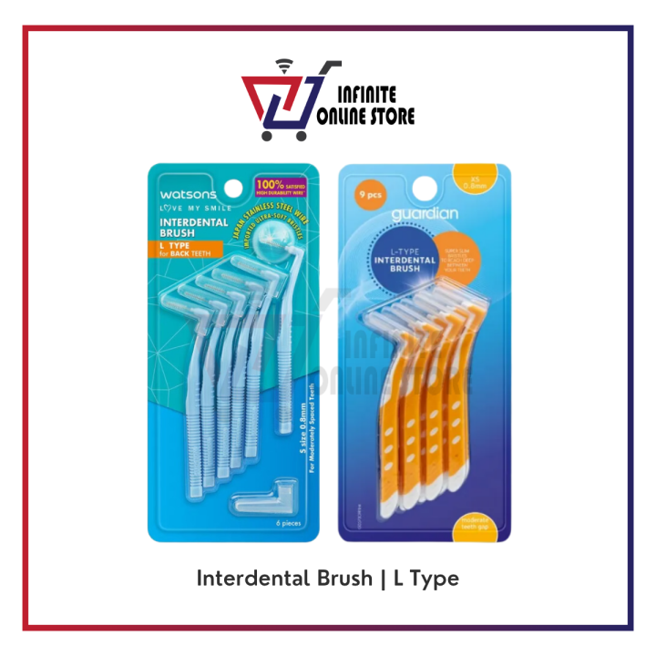 Watsons / Guardian L Type Interdental Brushes For Back Teeth | Lazada