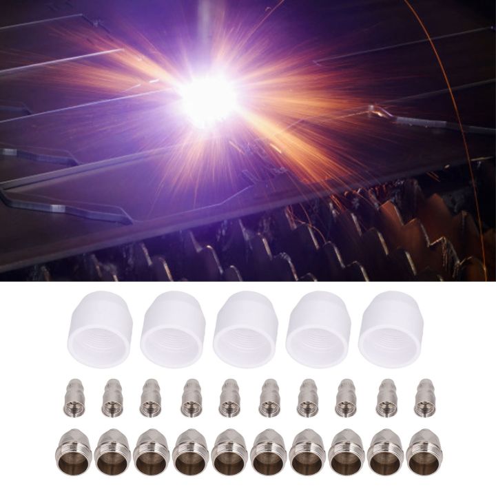 Electrode Nozzles Cups Kit Plasma Cutting Torch Consumables Copper ...