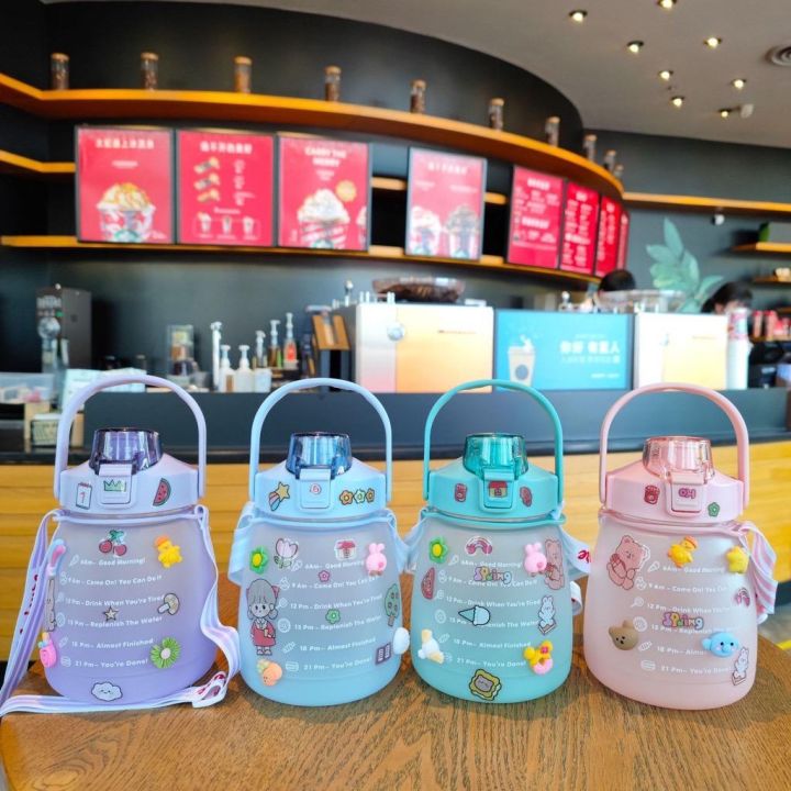 Botol Minum Motivasi Viral 1300ML Sticker Botol Viral Air Minum Anak ...