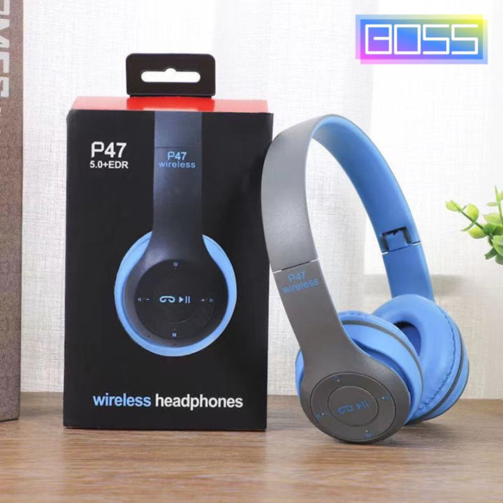HEADPHONE Bluetooth Gaming Headset Wireless Pro Bass P47 headset Bluetooth p47 headset bluetooth ...