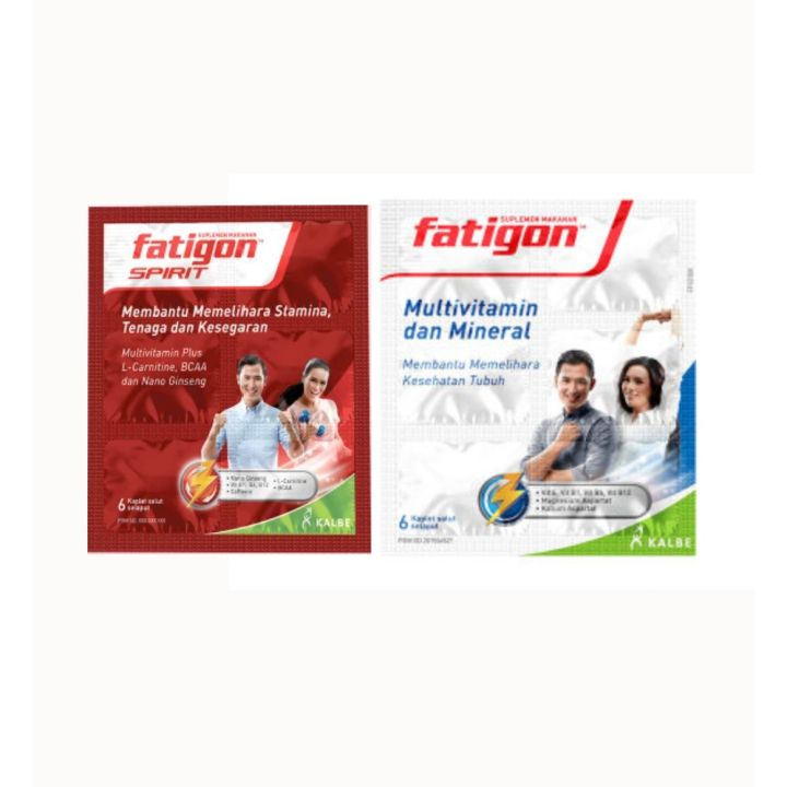 Fatigon Spirit Merah Putih 1 Strip Isi 6 Kaplet | Lazada Indonesia