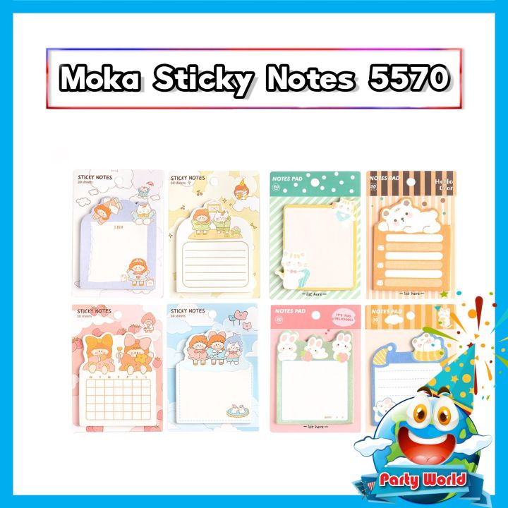 🎉Cute Cartoon Design Sticky Notes Memo Note Cute Stationery Kawaii Note ...