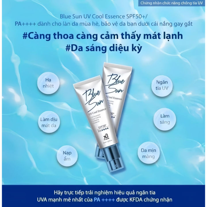 Kem chống nắng tản nhiệt SPF50+/PA++++ Blue sun Pion Tech UV Cool Essence 40ml | Lazada.vn