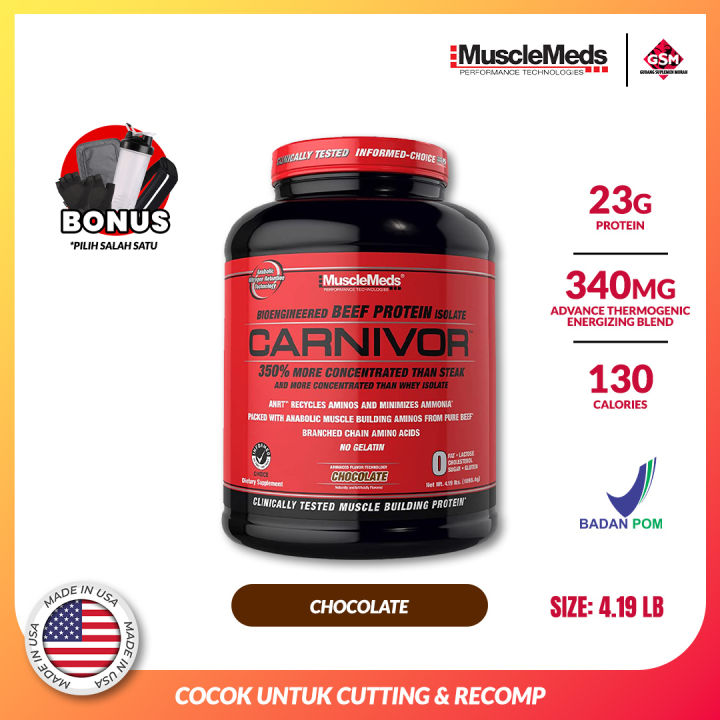 Musclemeds Carnivor Whey 4 Lbs Suplemen Protein Gym Otot | Lazada Indonesia